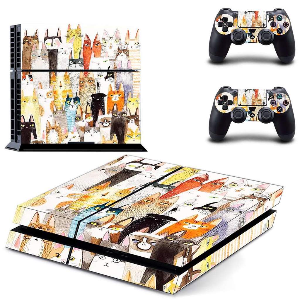 Cat Face Skin Sticker for PS4 Console Decor - ConsoleSkins.co