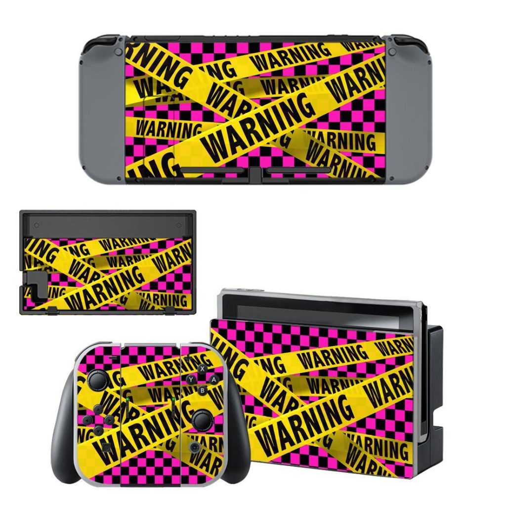 Warning Skin Sticker Decal For Nintendo Switch - ConsoleSkins.co