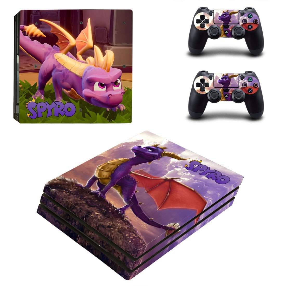 Controllers Decal Skin Sticker - Spyro for PS4 Pro - ConsoleSkins.co