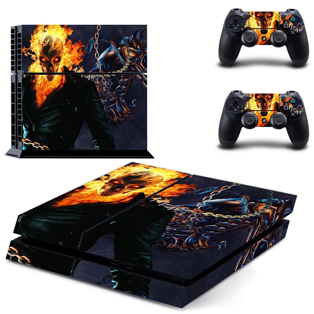 Sticker For PlayStation 4 And Controllers Ghost Rider - ConsoleSkins.co