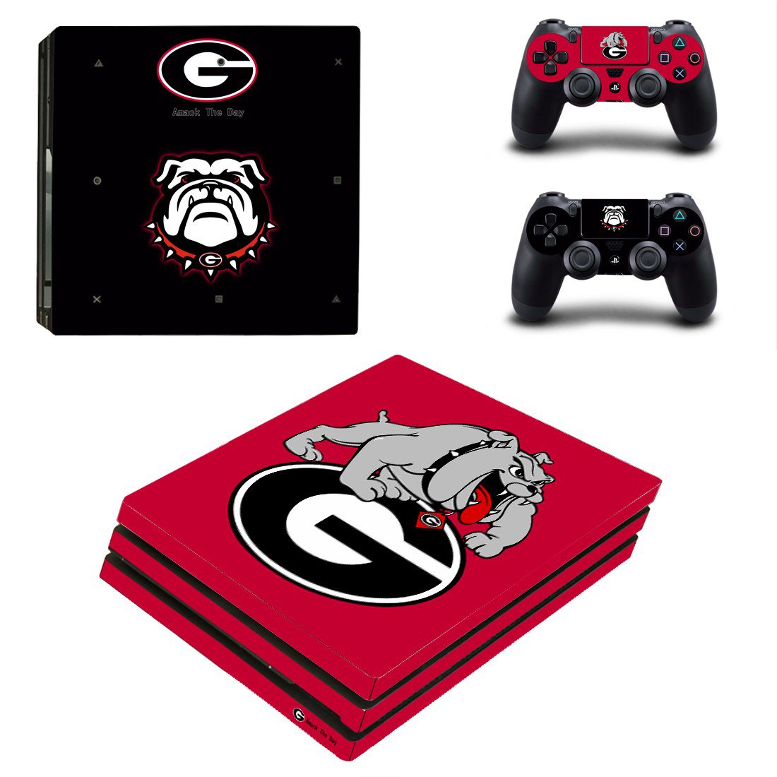 UGA mascot Decal Skin Sticker for PS4 Pro and Controllers - ConsoleSkins.co