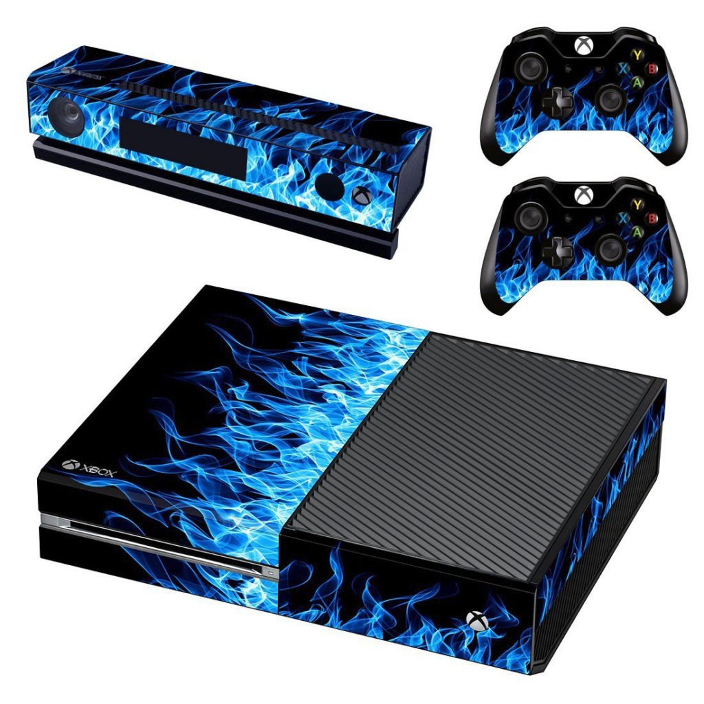 Blue Fire Flame Cover For Xbox One - ConsoleSkins.co