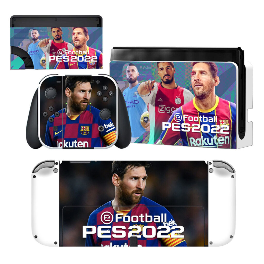 Football PES2022 Skin Sticker Decal For Nintendo Switch OLED & Joycons ...