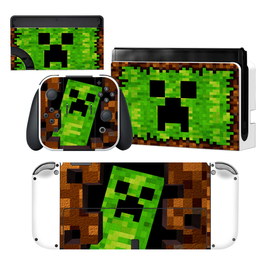 Minecraft Creeper 3D Mob Skin Sticker Decal For Nintendo Switch OLED ...