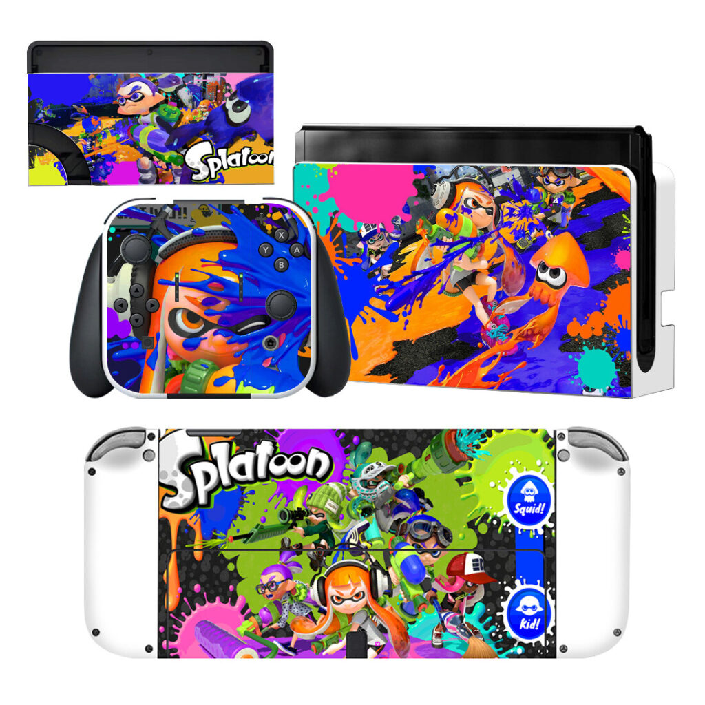 Splatoon Game Skin Sticker Decal For Nintendo Switch OLED & Joycons ...