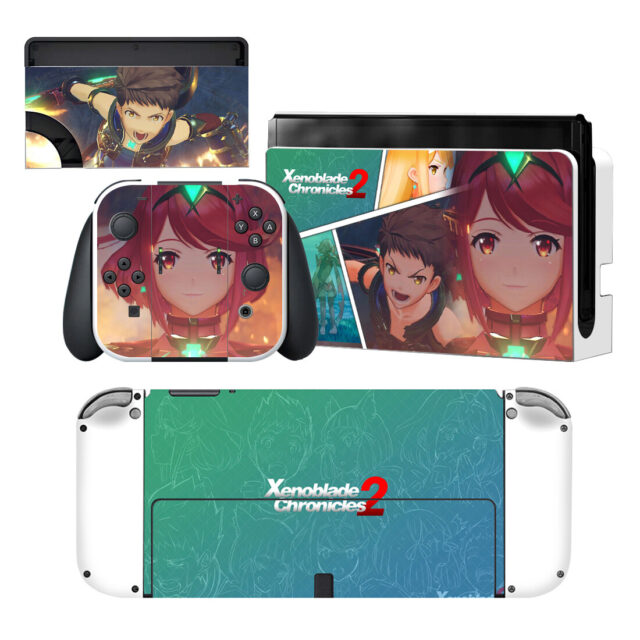 Xenoblade Chronicles 2 Pyra And Rex Skin Sticker Decal For Nintendo ...