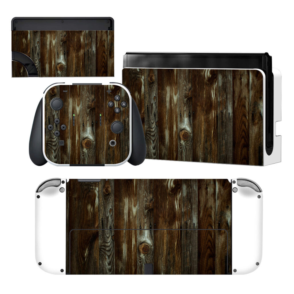 Weathered Wood Texture Skin Sticker Decal For Nintendo Switch OLED ...