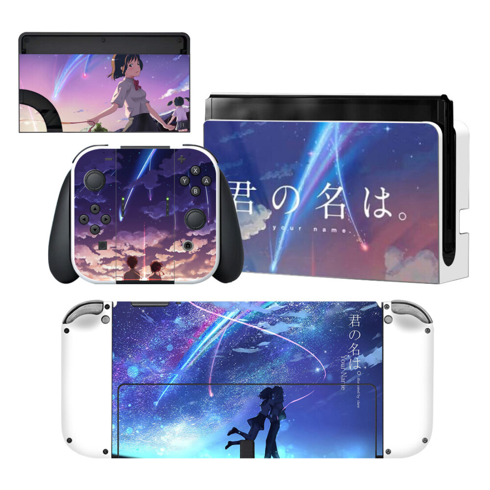 Kimi No Na Wa Anime Nintendo Switch OLED & Joycons Skin Sticker Decal ...