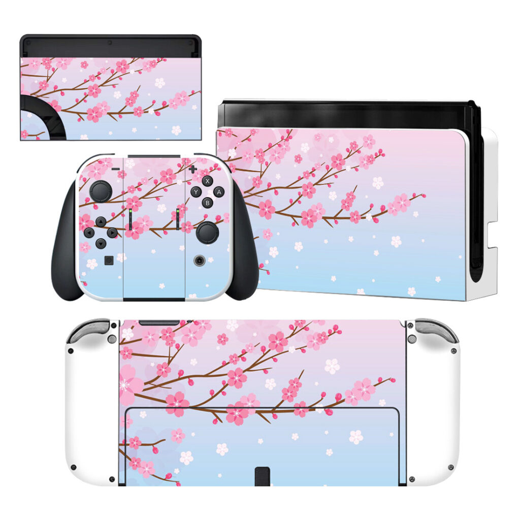 Sakura Cherry Blossom Skin Sticker Decal For Nintendo Switch OLED ...
