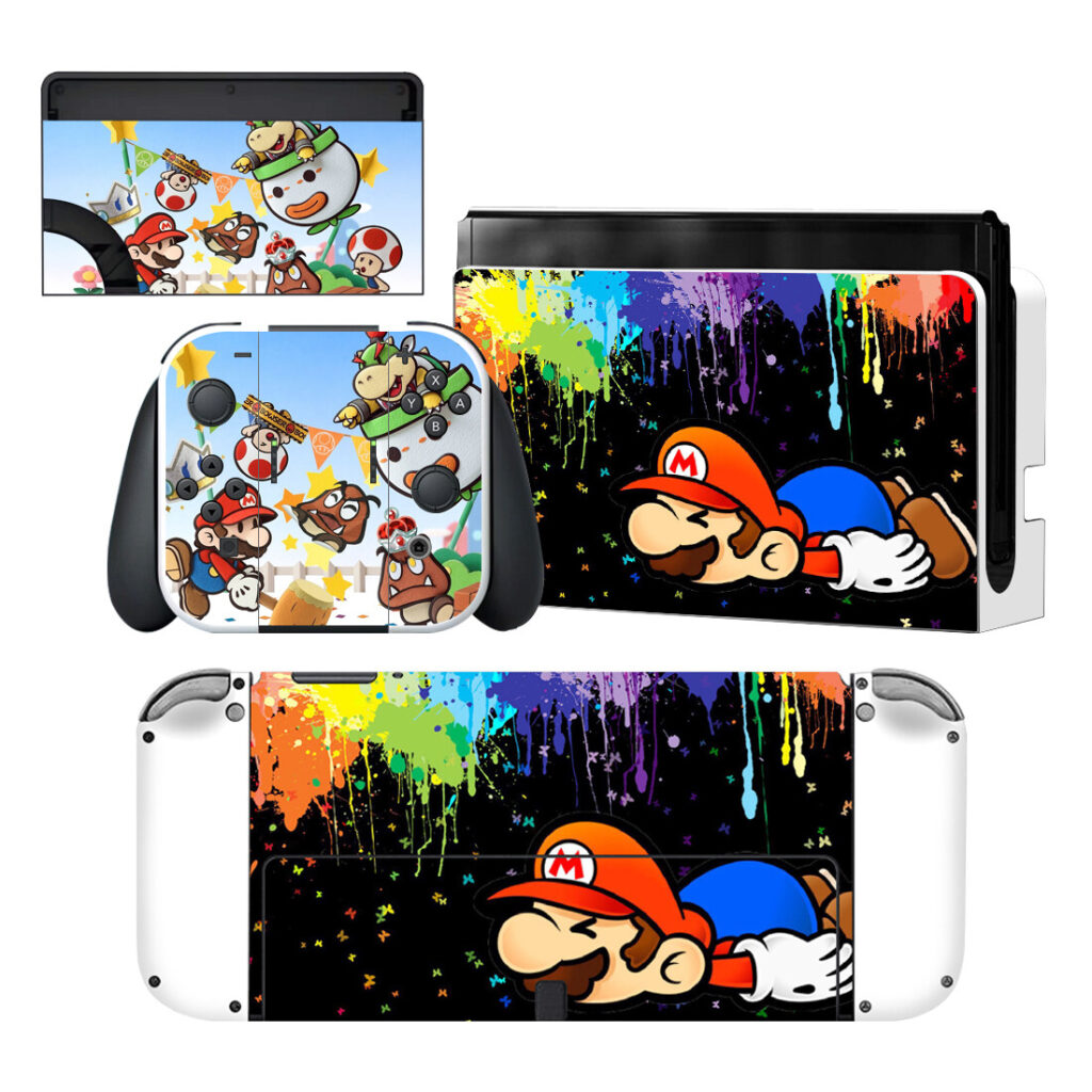Anime Super Mario Nintendo Switch OLED & Joycons Skin Sticker Decal ...