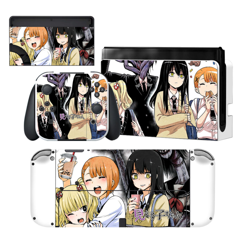 Mieruko Chan Anime Nintendo Switch OLED & Joycons Skin Sticker Decal ...