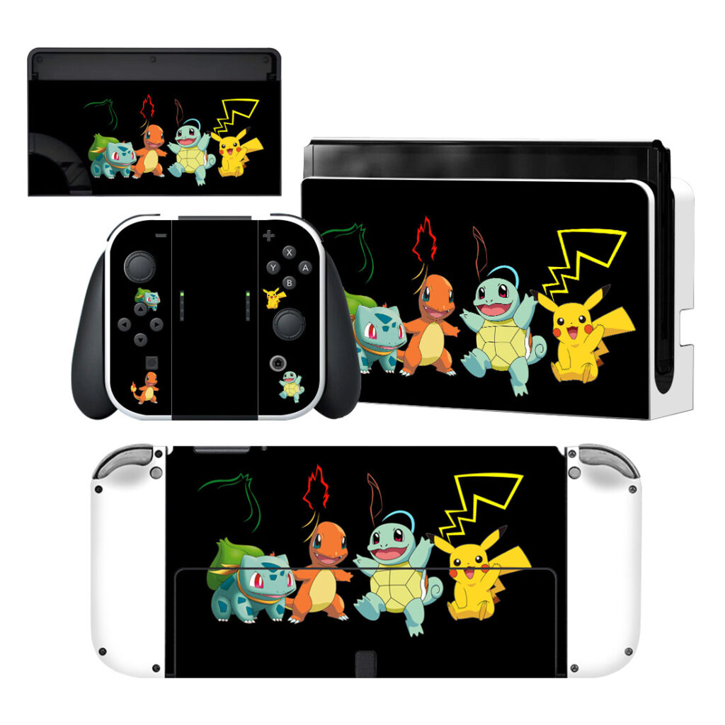 Pokemon Characters Skin Sticker Decal For Nintendo Switch OLED ...