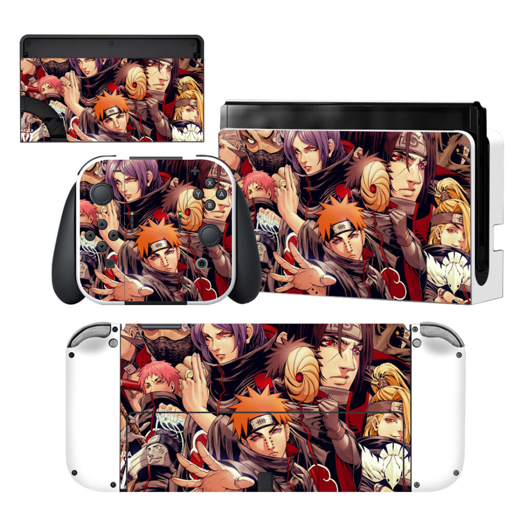 Akatsuki Naruto Nintendo Switch OLED Skin Sticker Decal - ConsoleSkins.co