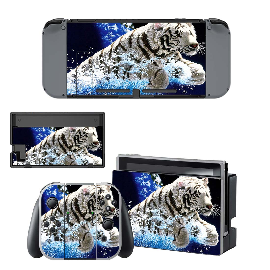 White Tiger Skin Sticker For Nintendo Switch - ConsoleSkins.co