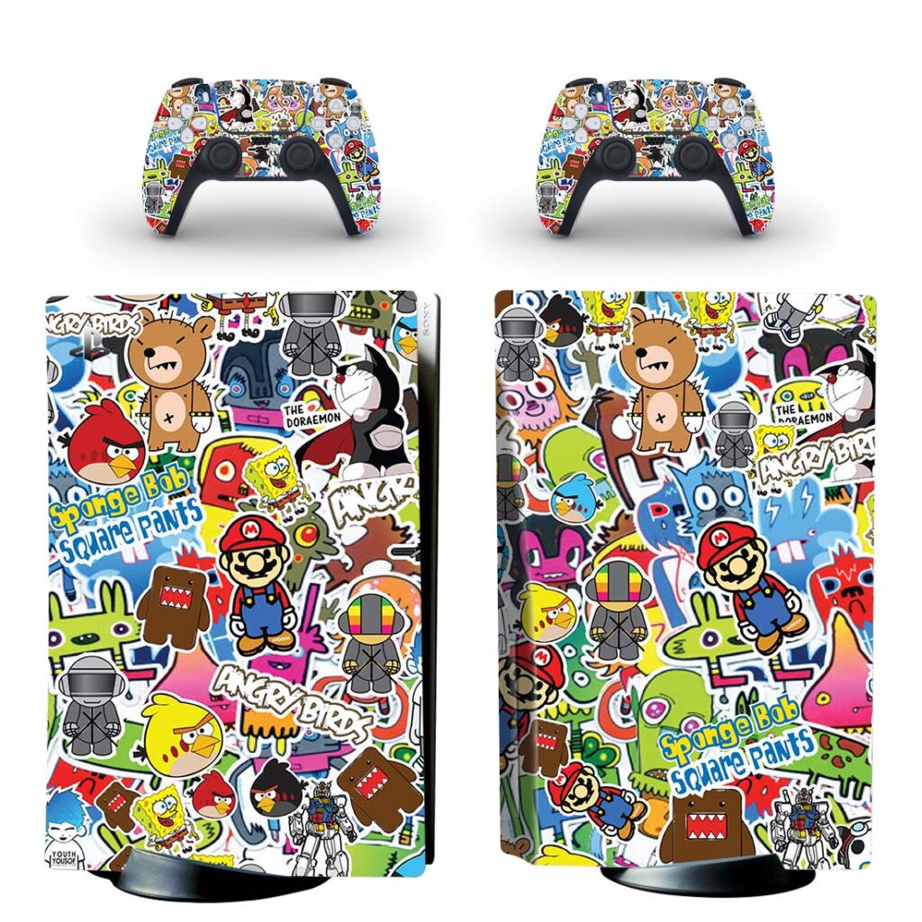 Cartoon Sticker Bomb PS5 Skin Sticker - ConsoleSkins.co