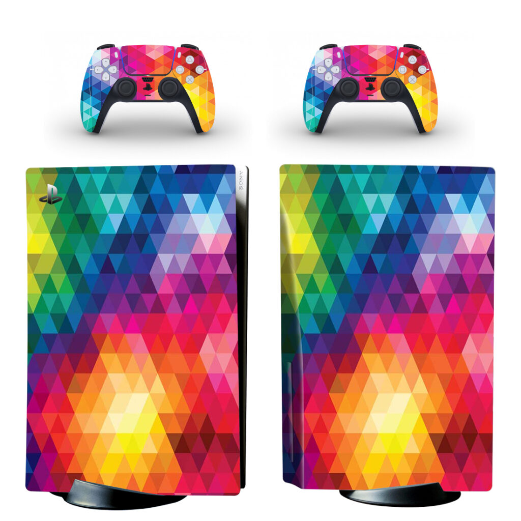 Multicolor Triangle Pattern PS5 Skin Sticker - ConsoleSkins.co