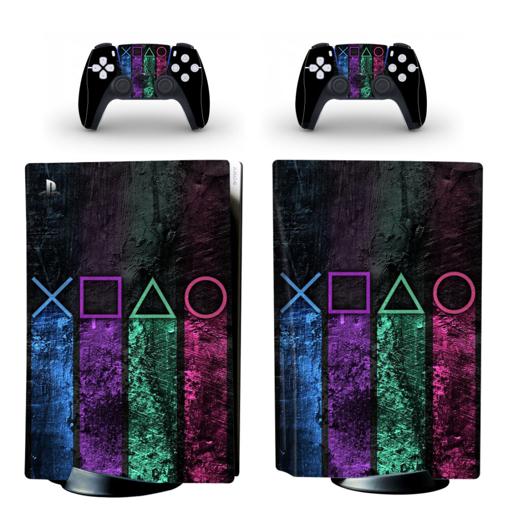 Graffiti PlayStation Symbols PS5 Skin Sticker Decal - ConsoleSkins.co