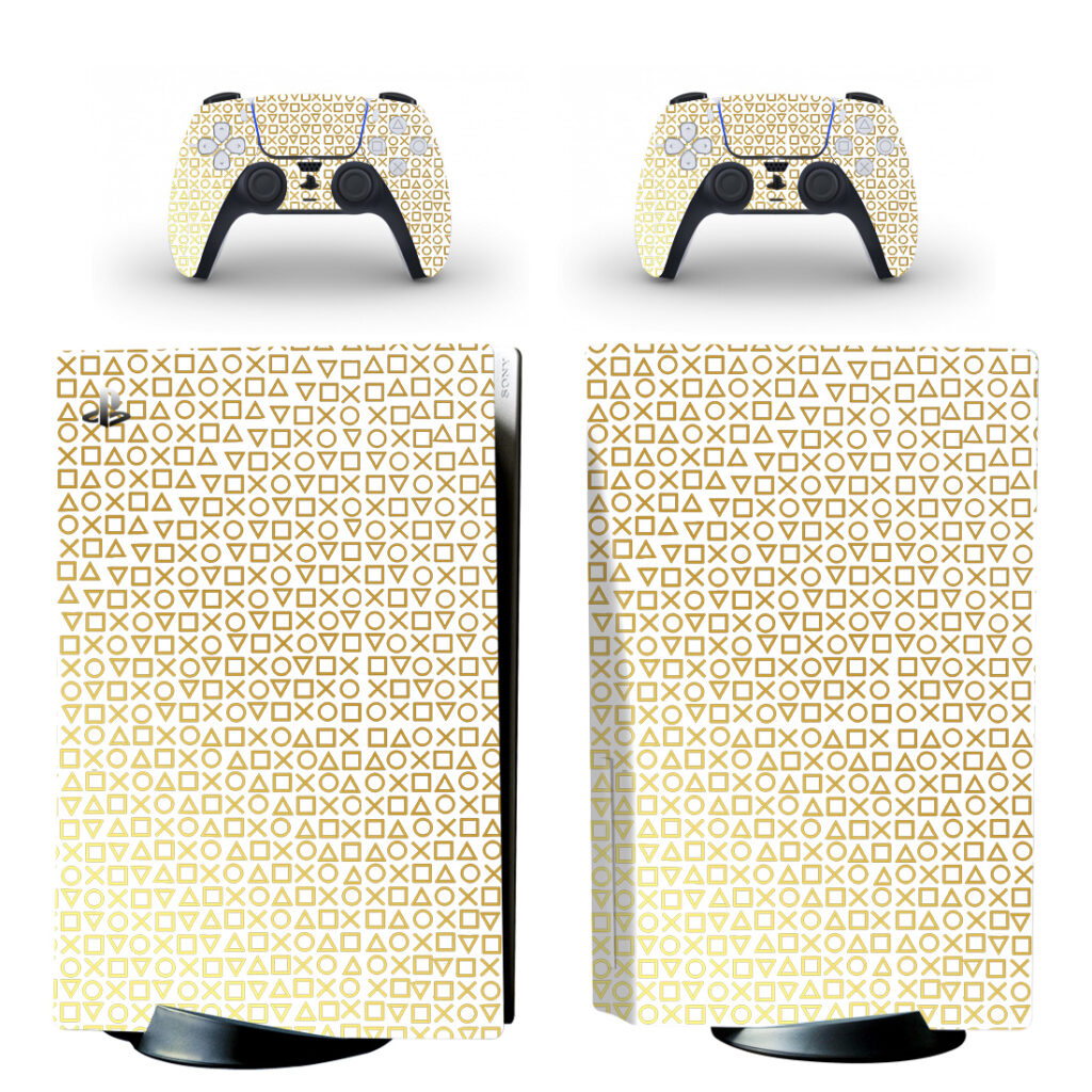 PlayStation Symbols Pattern PS5 Skin Sticker Decal - ConsoleSkins.co
