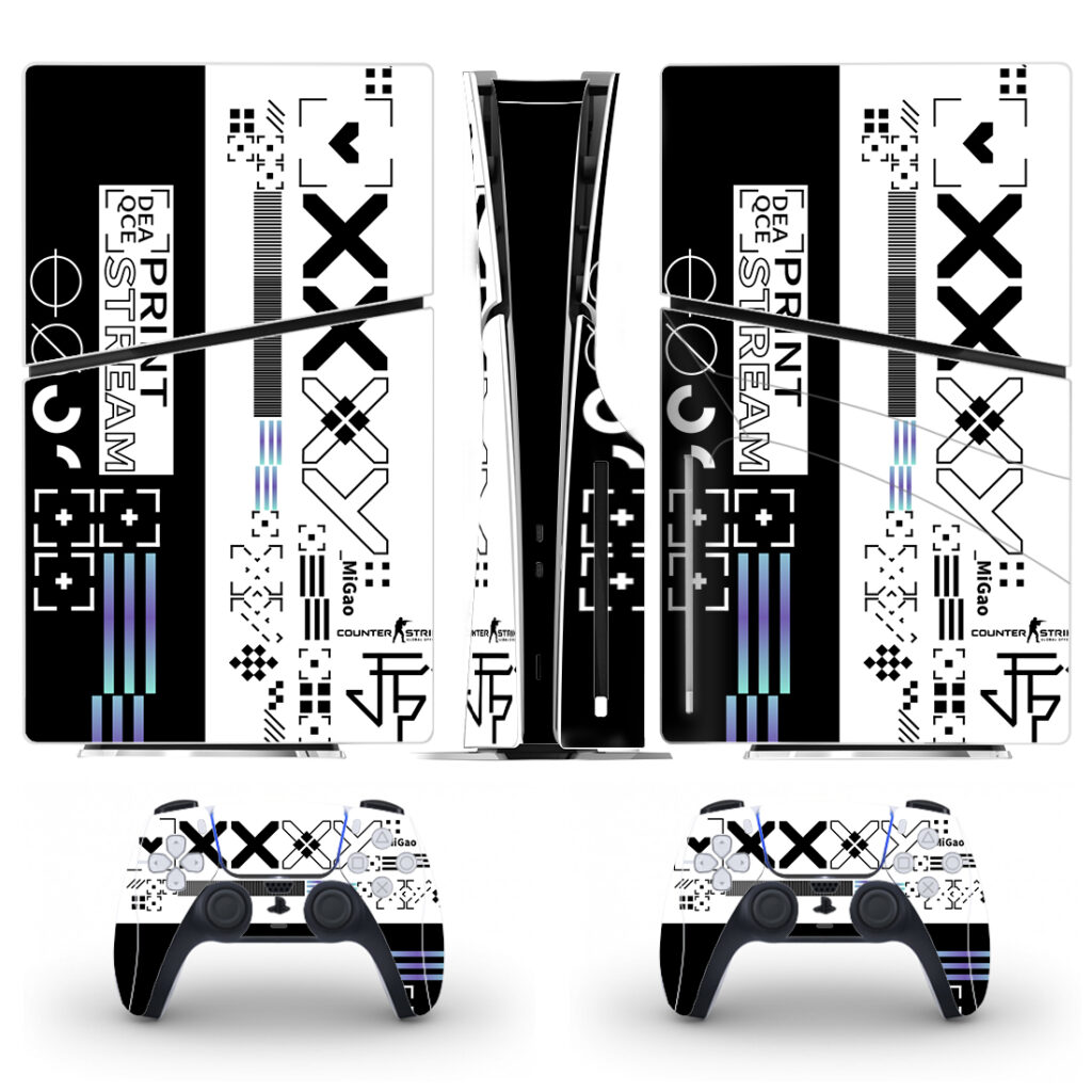 Print Stream Style PS5 Slim Skin Sticker Decal - ConsoleSkins.co