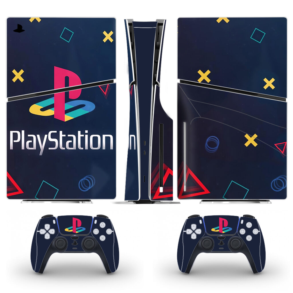 Classic Playstation Symbols PS5 Slim Skin Sticker Cover - ConsoleSkins.co