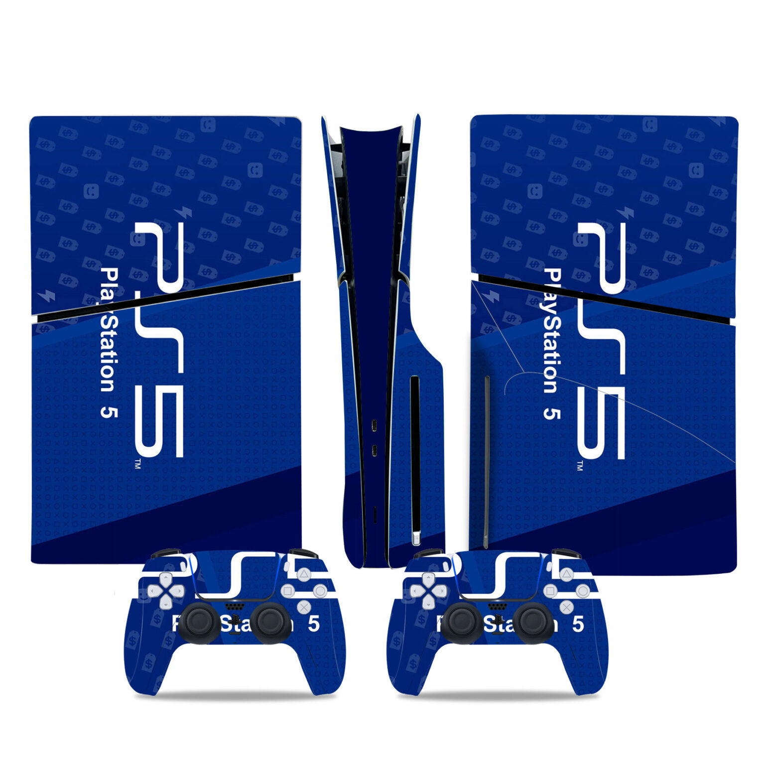 Playstation 5 Symbol On Blue Skin Sticker For PS5 Slim - ConsoleSkins.co