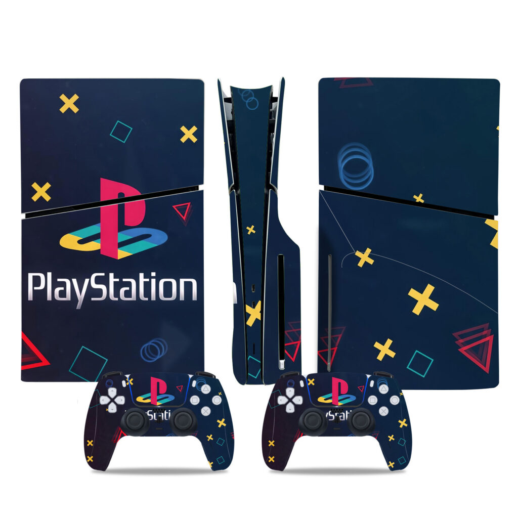 Colorful Playstation Symbol Pattern Skin Sticker For PS5 Slim ...
