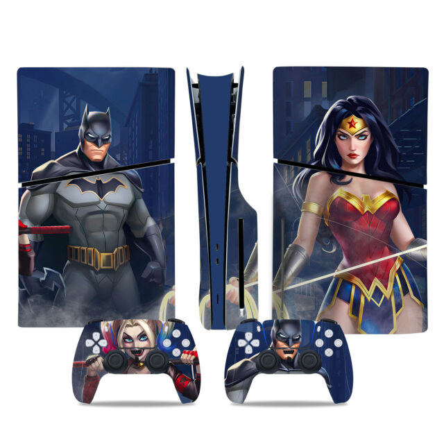 Batman And Wonder Woman Skin Sticker For PS5 Slim - ConsoleSkins.co